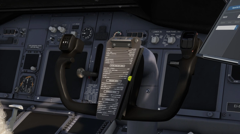 PMDG 737-800 Ryanair yoke checklist for Microsoft Flight Simulator | MSFS
