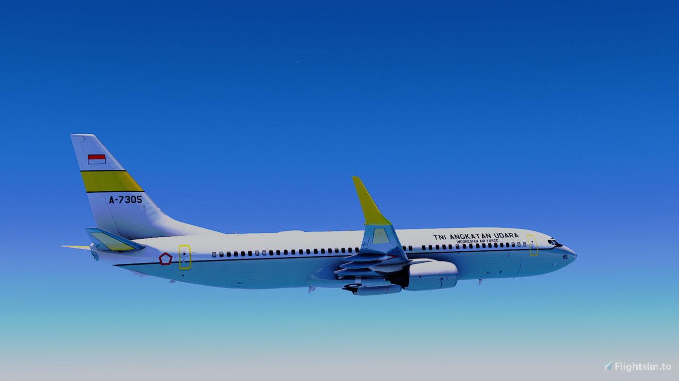 PMDG 737-800 TNI ANGKATAN UDARA A-7305 (KENCANA05) pro Microsoft Flight ...