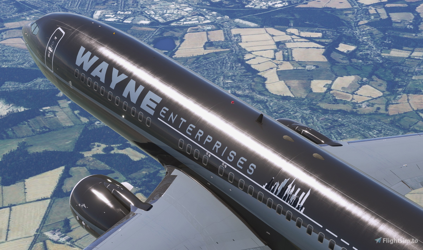PMDG 737-800BBJ2 - WAYNE Enterprises Livery. 4K (BATMAN, Fictional ...