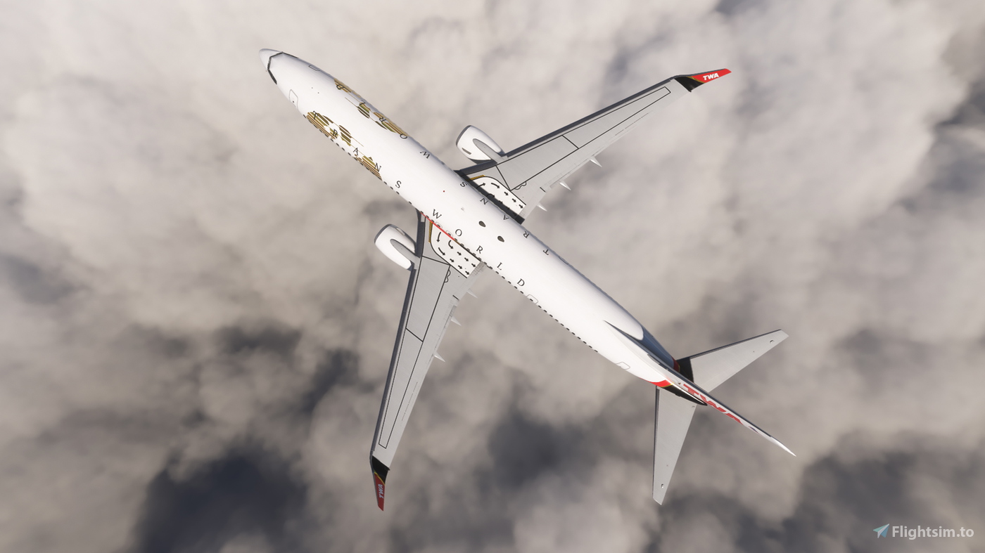 PMDG 737-900(ER) w/ cabin TWA - Final Globe Livery (N605TW, N606TW ...