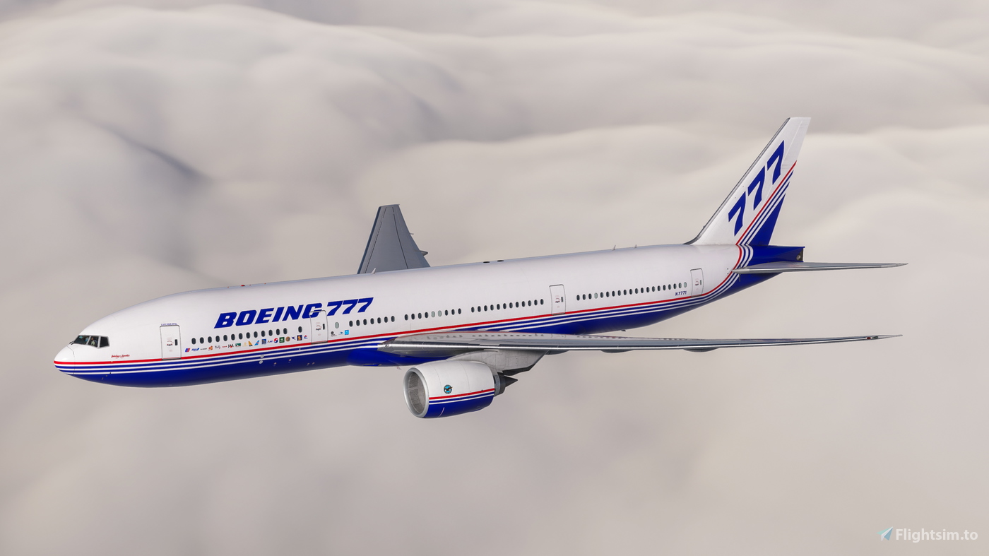 PMDG 777-200ER Boeing House Colors | N7771 | 8K 对于 Microsoft Flight ...