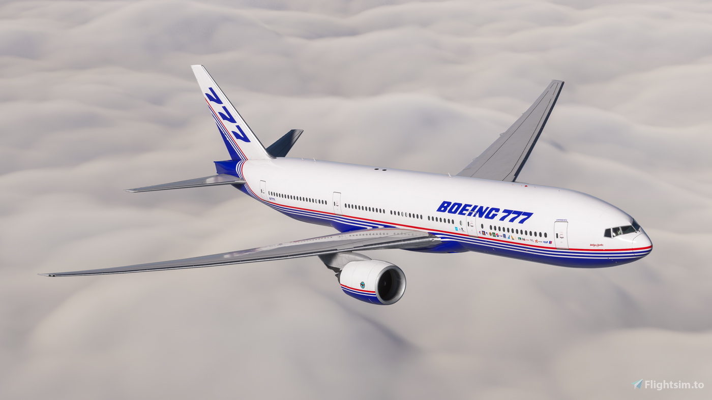 PMDG 777-200ER Boeing House Colors | N7771 | 8K 对于 Microsoft Flight ...