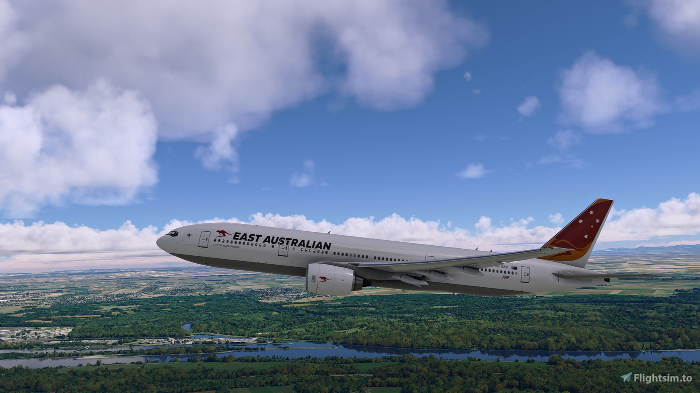 PMDG 777-200ER EAST AUSTRALIAN VH-OZB Livery for Microsoft Flight ...