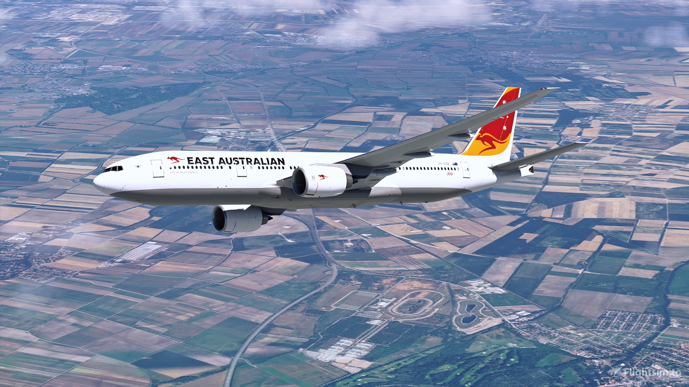 PMDG 777-200ER EAST AUSTRALIAN VH-OZB Livery para Microsoft Flight ...