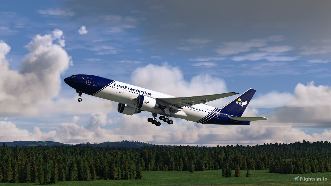 PMDG 777-200ER FeelFreeAirline Livery for Microsoft Flight Simulator | MSFS