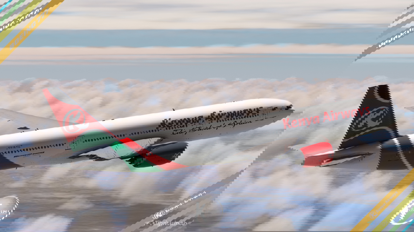 PMDG Boeing 777-200ER Kenya Airways 2005 Livery 5Y-KYZ 8K for Microsoft ...