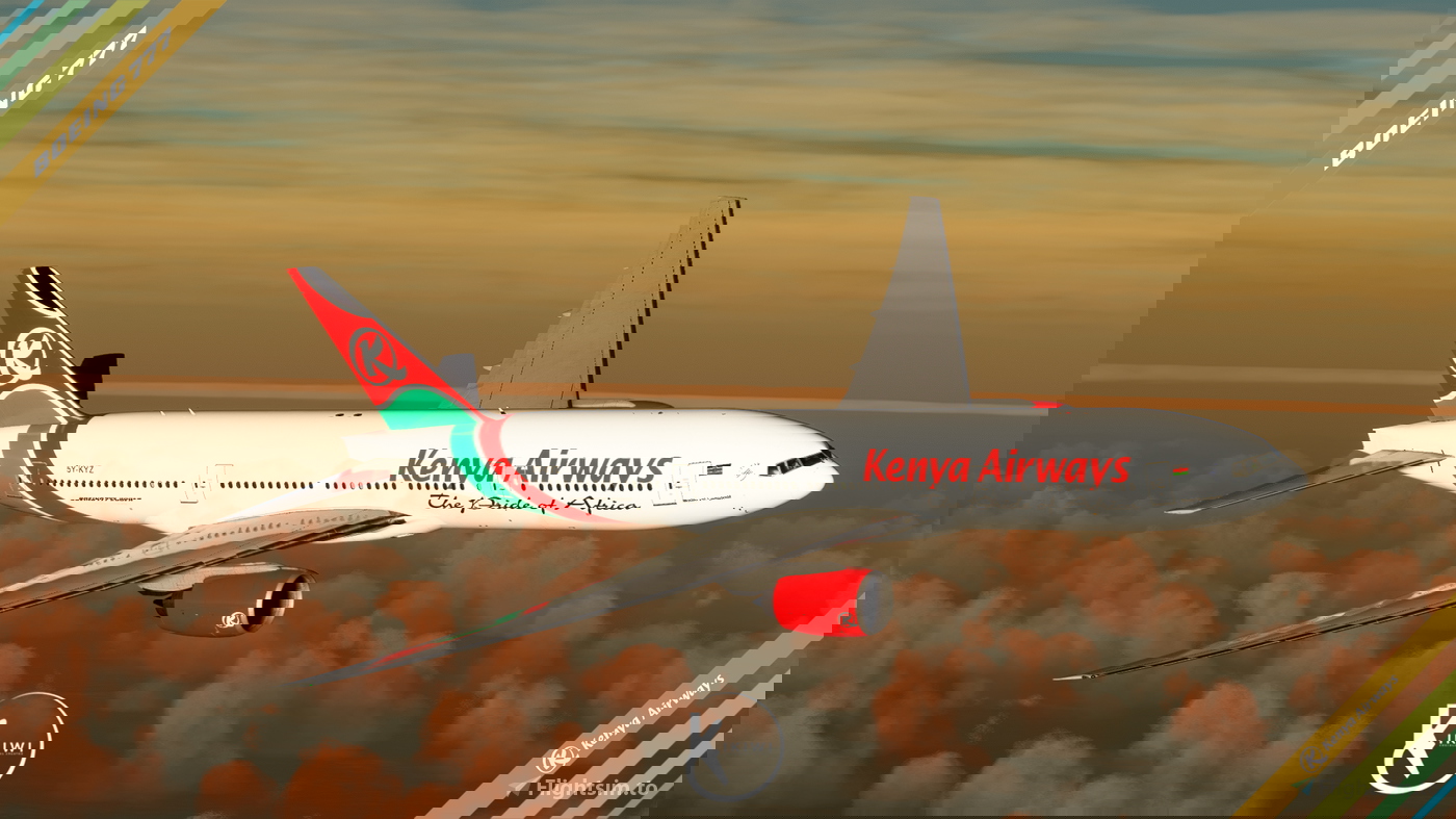 PMDG Boeing 777-200ER Kenya Airways 2005 Livery 5Y-KYZ 8K for Microsoft ...