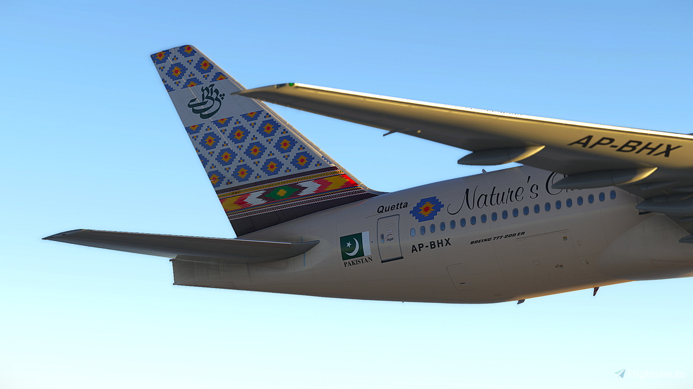 PMDG 777-200ER Pakistan International Airlines AP-BHX ( 2007) w/CABIN ...