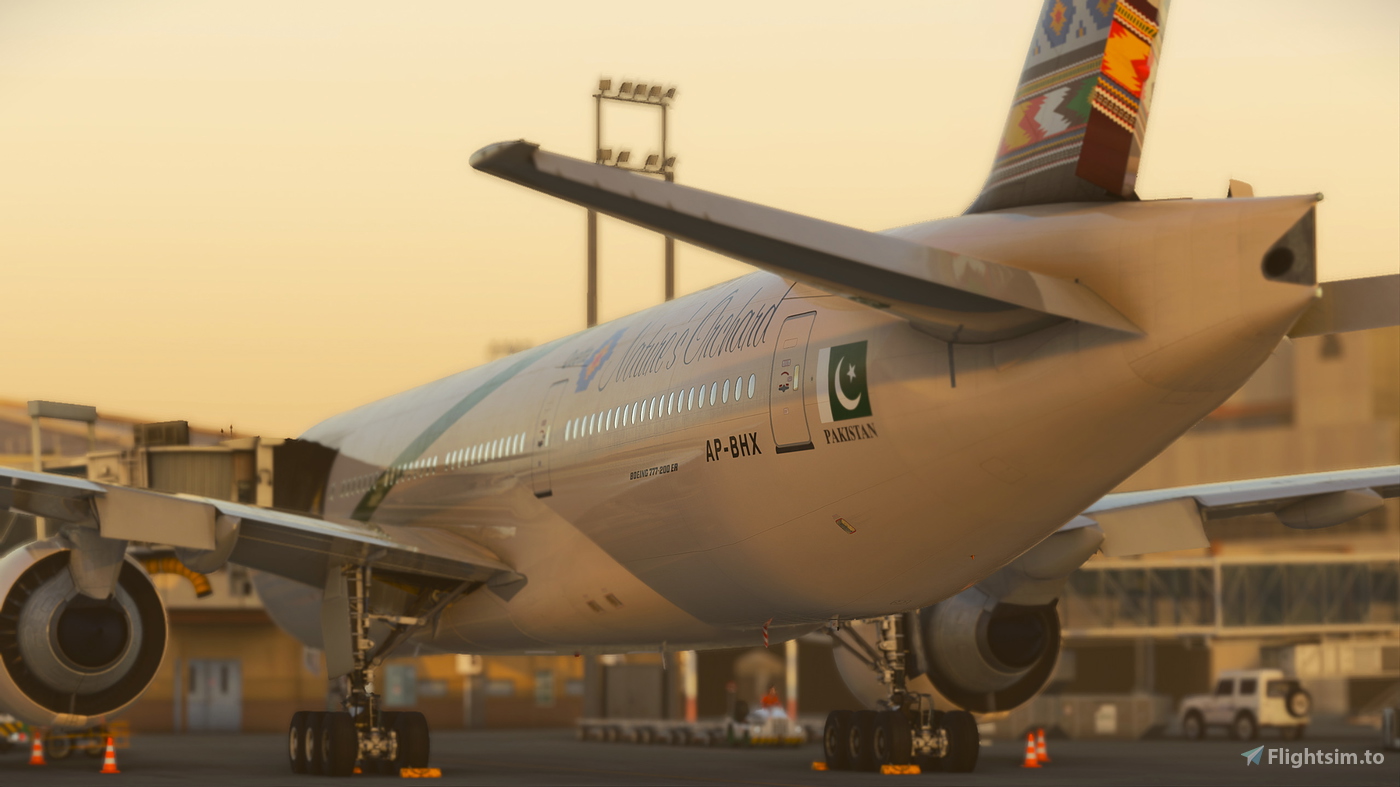 PMDG 777-200ER Pakistan International Airlines AP-BHX ( 2007) w/CABIN ...