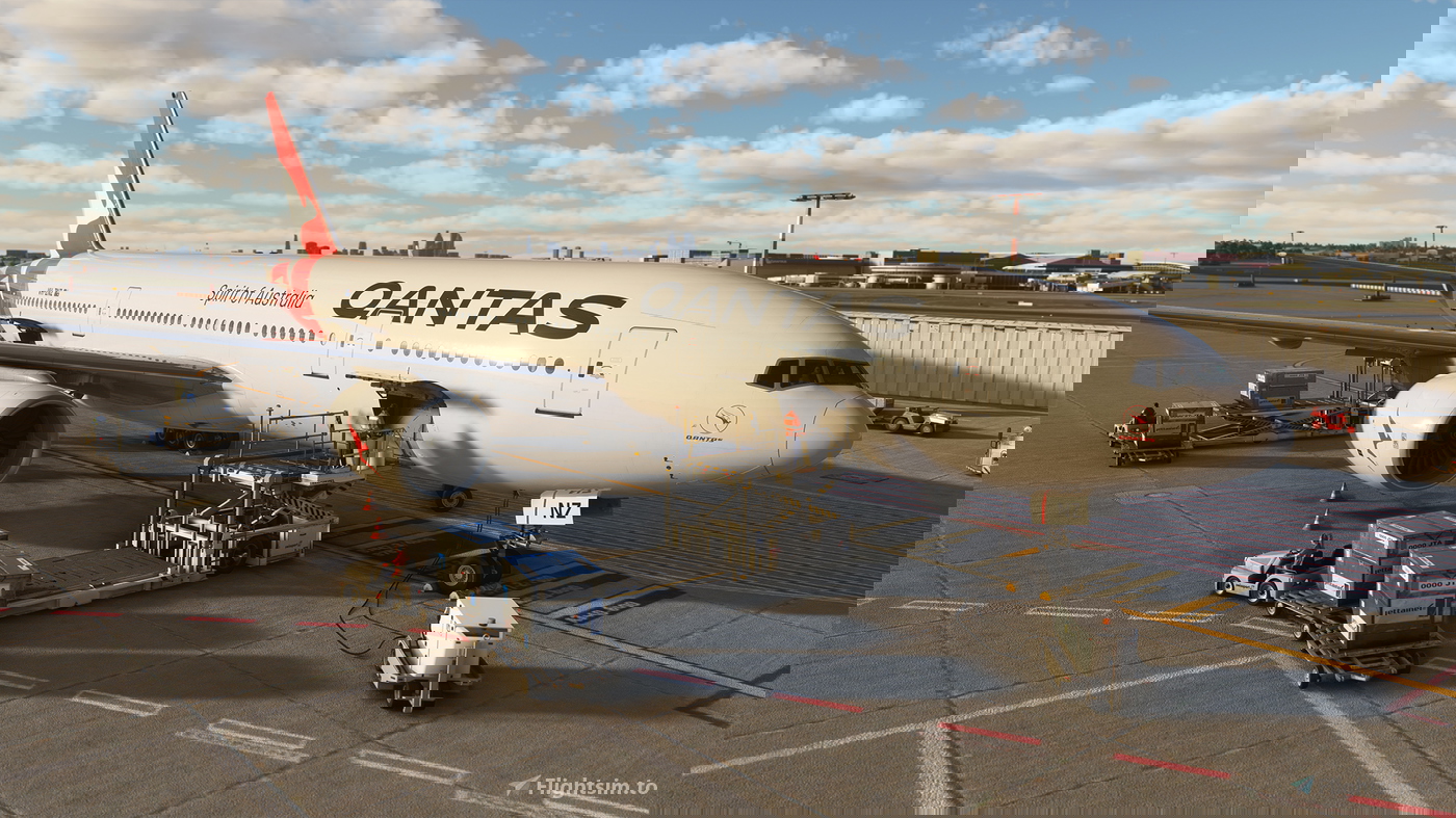 PMDG 777-200ER Qantas 2016 VH-ZNZ with Cabin para Microsoft Flight ...