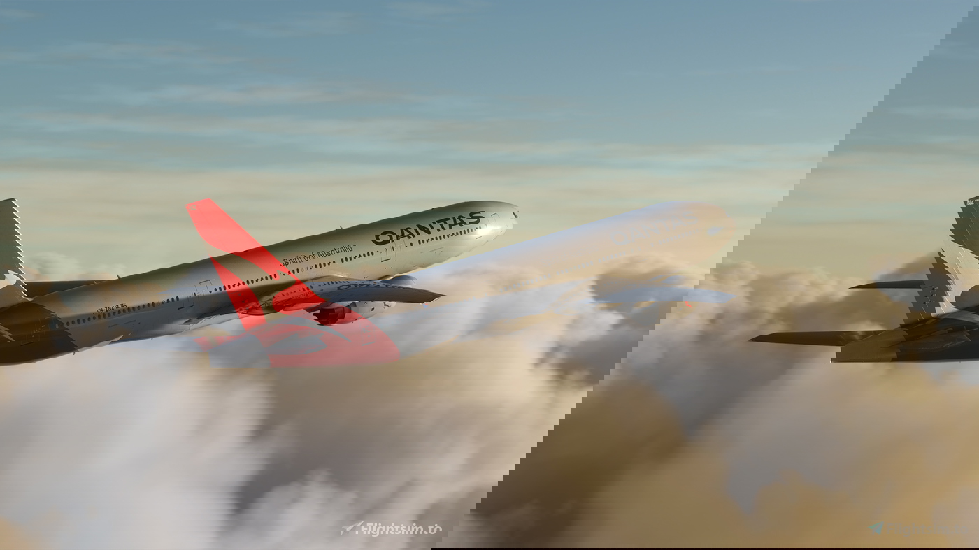 PMDG 777-200ER Qantas 2016 VH-ZNZ with Cabin for Microsoft Flight ...