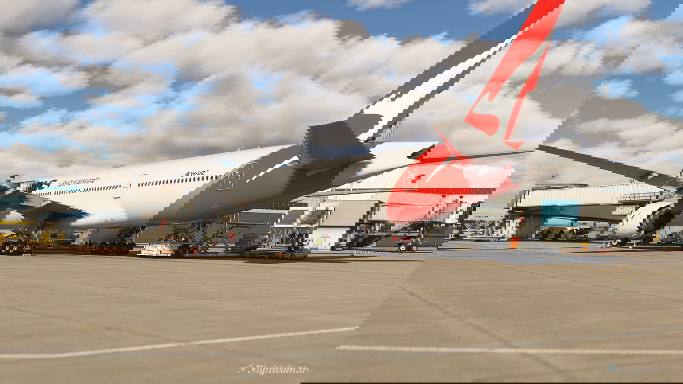 PMDG 777-200ER Qantas 2016 VH-ZNZ with Cabin for Microsoft Flight ...