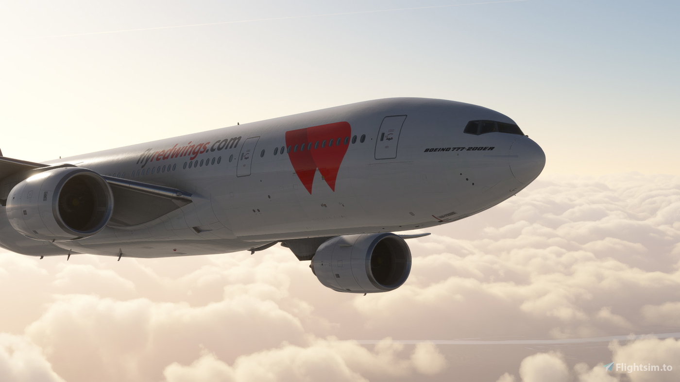 PMDG 777-200ER Red Wings PACK 对于 Microsoft Flight Simulator | MSFS