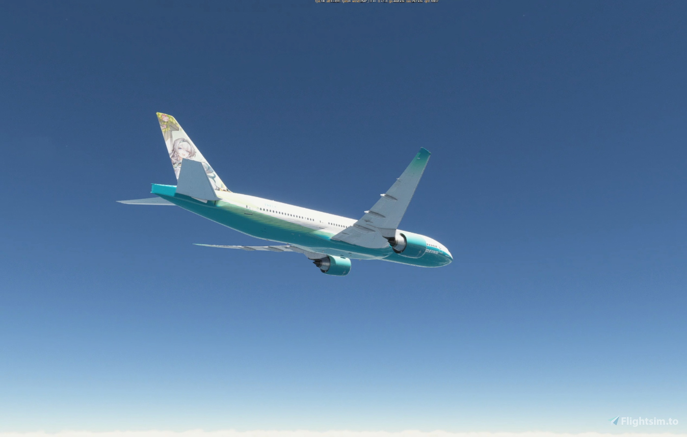 PMDG 777-200ER(GE) Firefly Painting for Microsoft Flight Simulator | MSFS