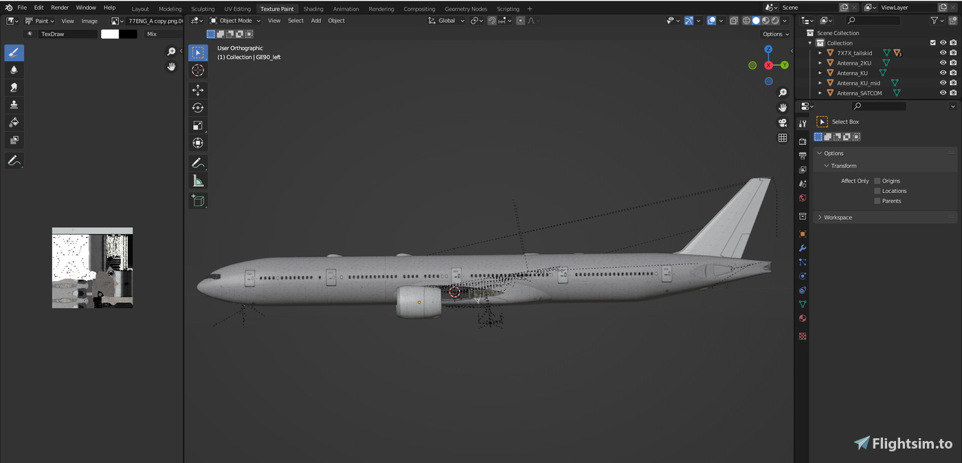 Blender Paintkit for the PMDG 777-300ER | 8k pro Microsoft Flight ...