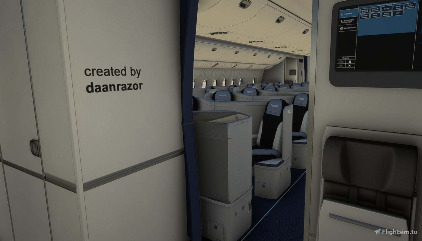 PMDG 777-300ER Couch Captains 对于 Microsoft Flight Simulator | MSFS
