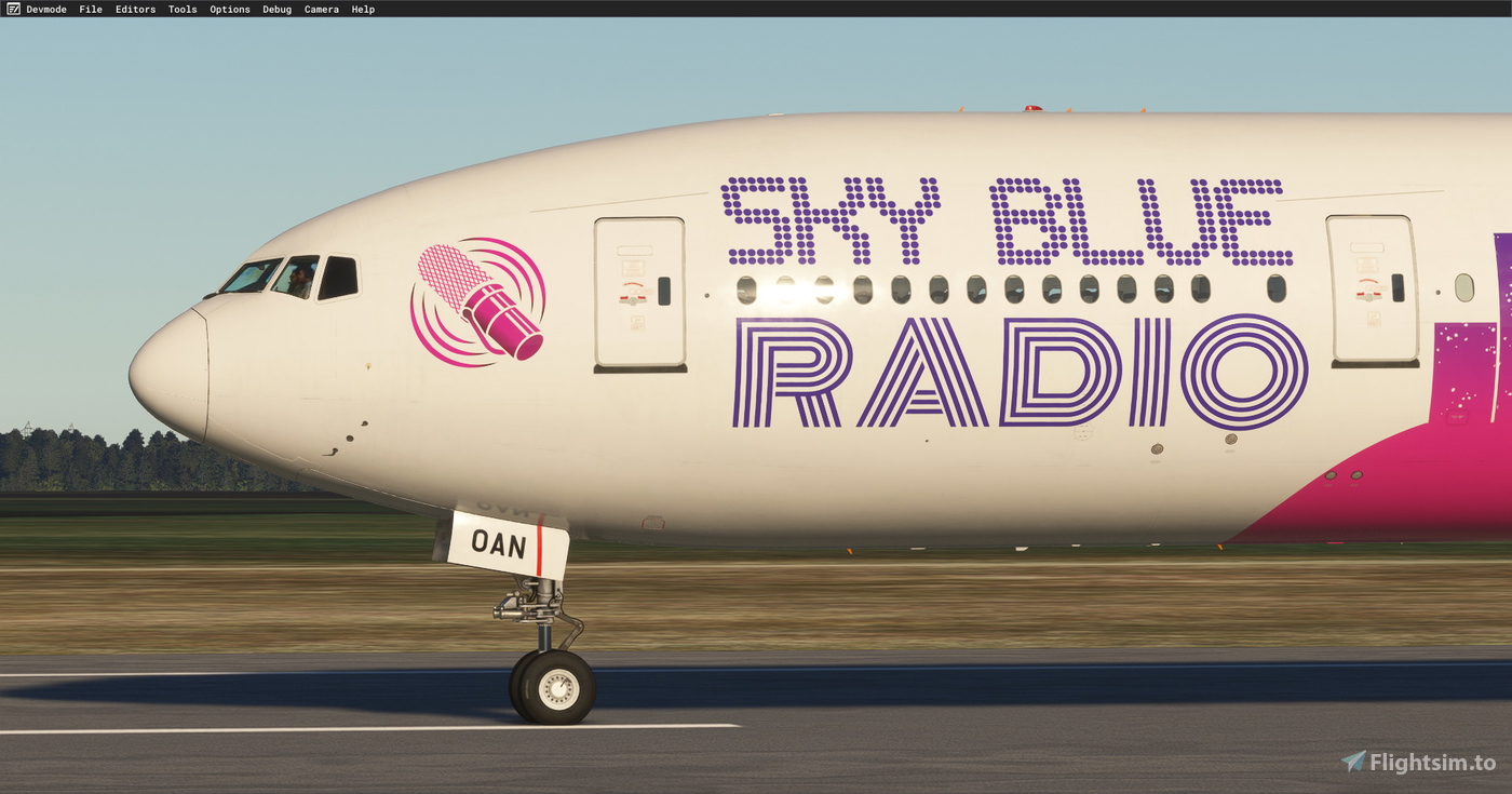 PMDG 777-300ER Sky Blue Radio Livery para Microsoft Flight Simulator | MSFS