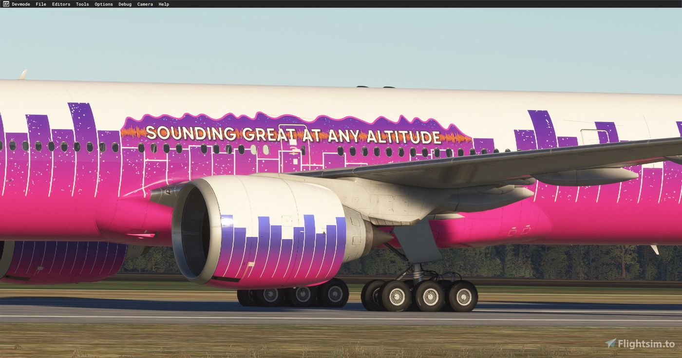 PMDG 777-300ER Sky Blue Radio Livery for Microsoft Flight Simulator | MSFS