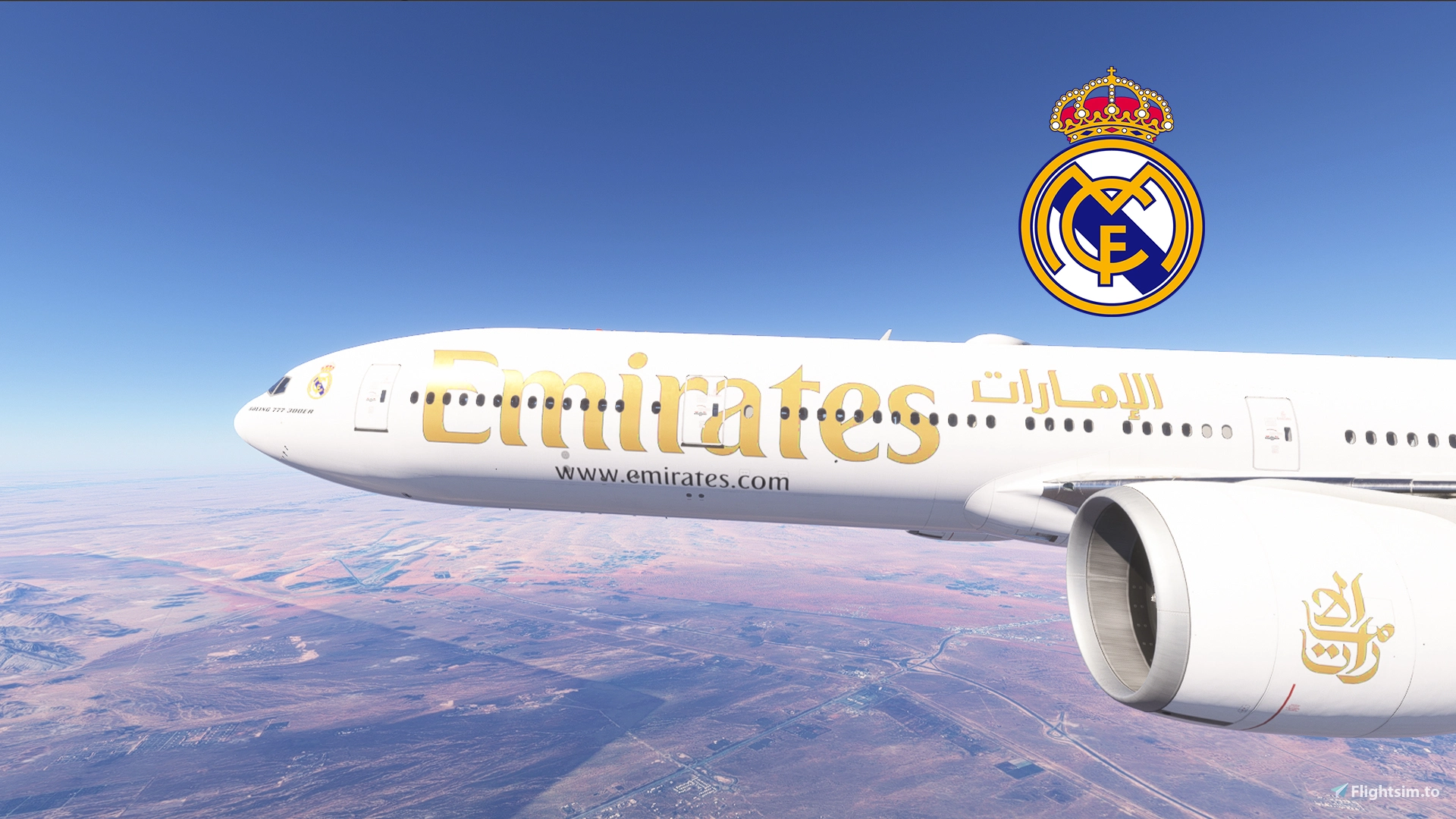 PMDG 777-300ER w/ cabin Emirates - Real Madrid (A6-ECG) - MSFS Add-on ...