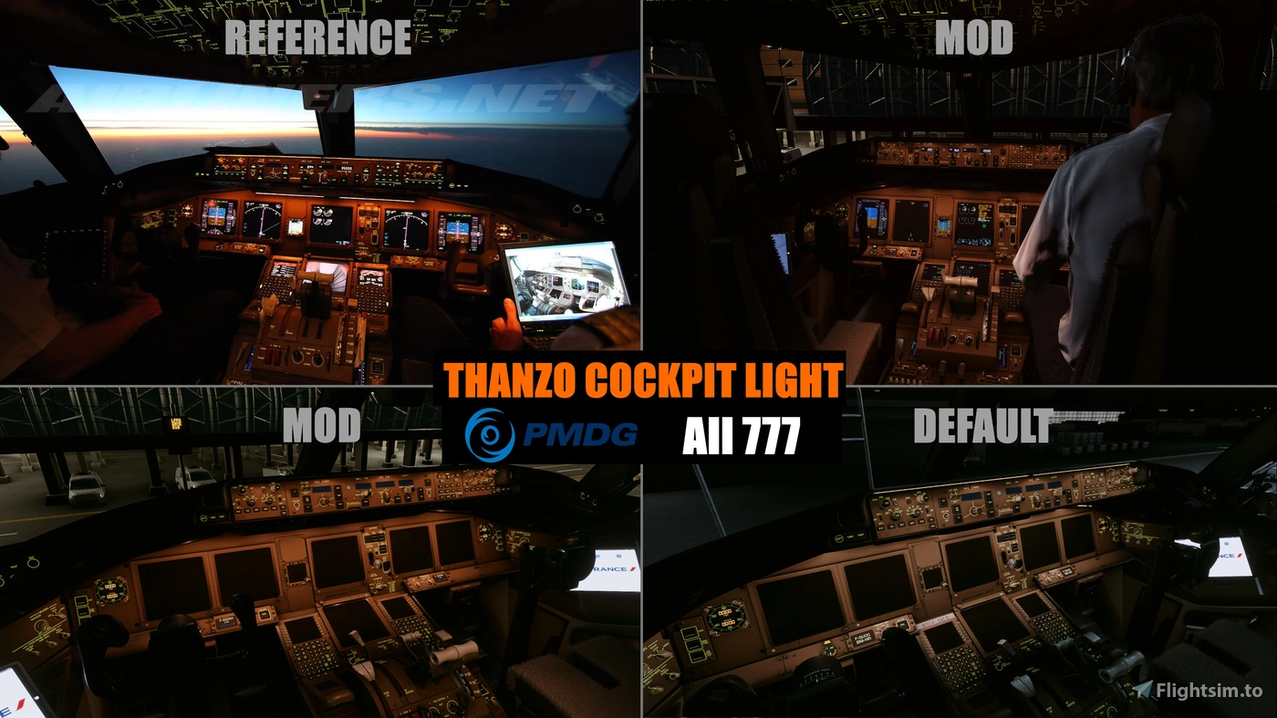[PMDG 777] Thanzo Cockpit Light for Microsoft Flight Simulator | MSFS