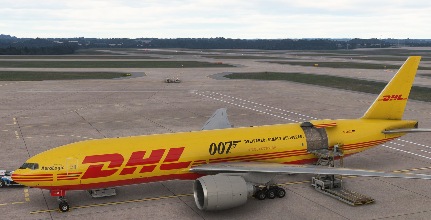 PMDG 777F DHL Express 007 livery para Microsoft Flight Simulator | MSFS
