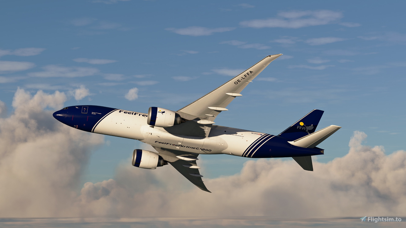 PMDG 77F FeelFreeAirline Cargo Livery for Microsoft Flight Simulator | MSFS
