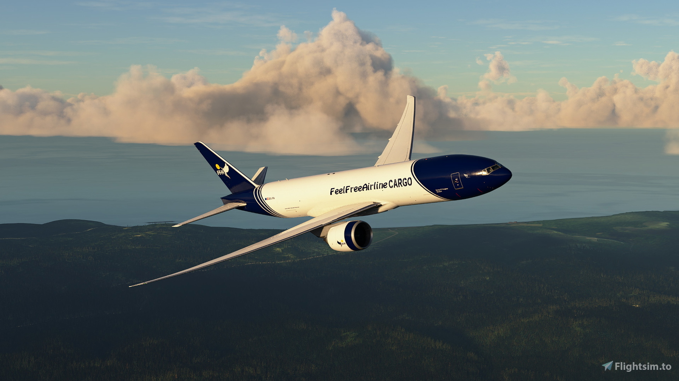 PMDG 77F FeelFreeAirline Cargo Livery for Microsoft Flight Simulator | MSFS