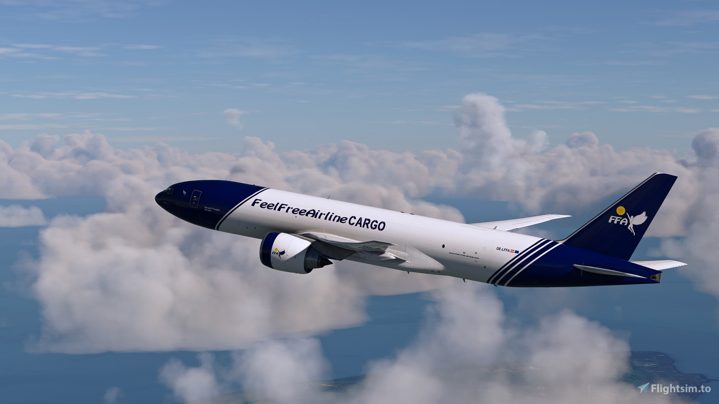 PMDG 77F FeelFreeAirline Cargo Livery for Microsoft Flight Simulator | MSFS