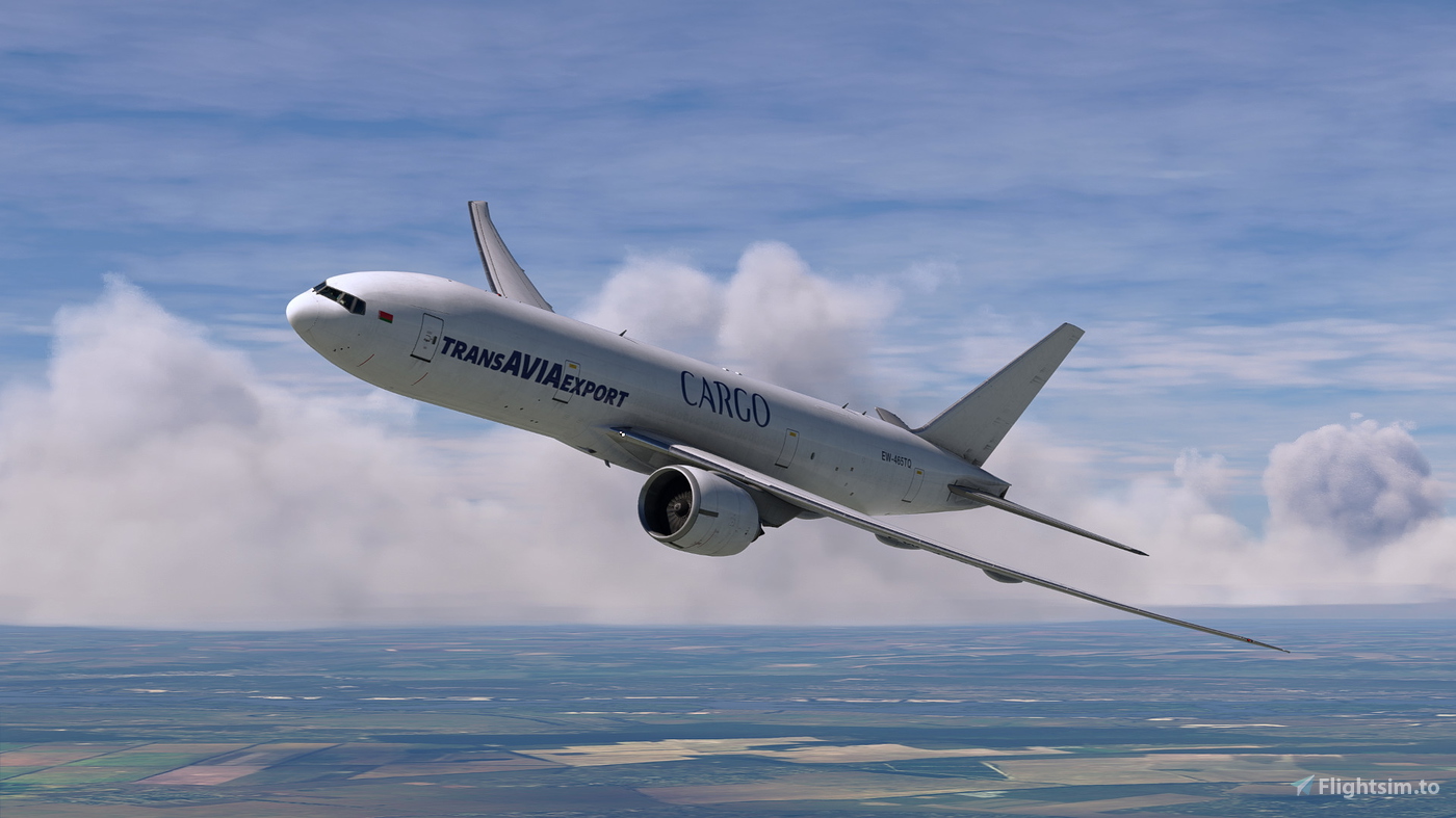 PMDG 77F TransAviaExport Cargo Livery EW-465TQ für Microsoft Flight ...