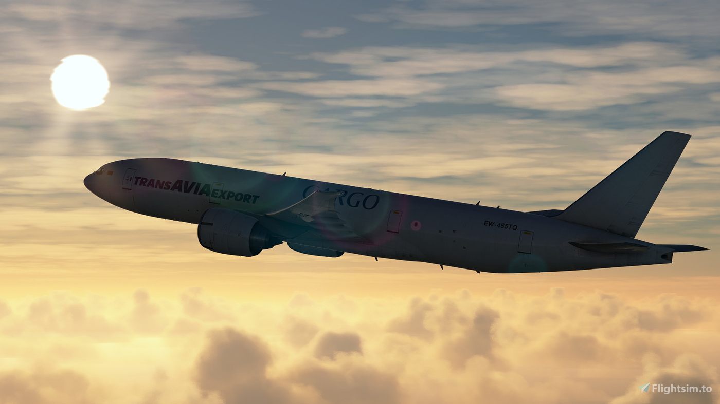 PMDG 77F TransAviaExport Cargo Livery EW-465TQ for Microsoft Flight ...