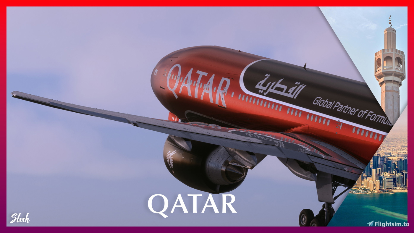 PMDG 77W | Qatar New Formula 1 A7-BEB [8K] dla Microsoft Flight ...
