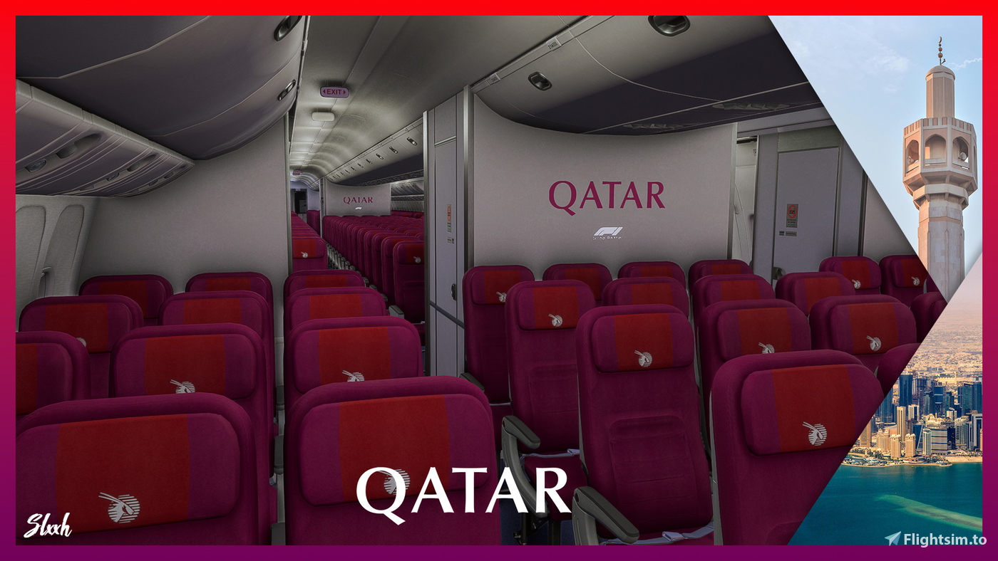 PMDG 77W | Qatar New Formula 1 A7-BEB [8K] dla Microsoft Flight ...