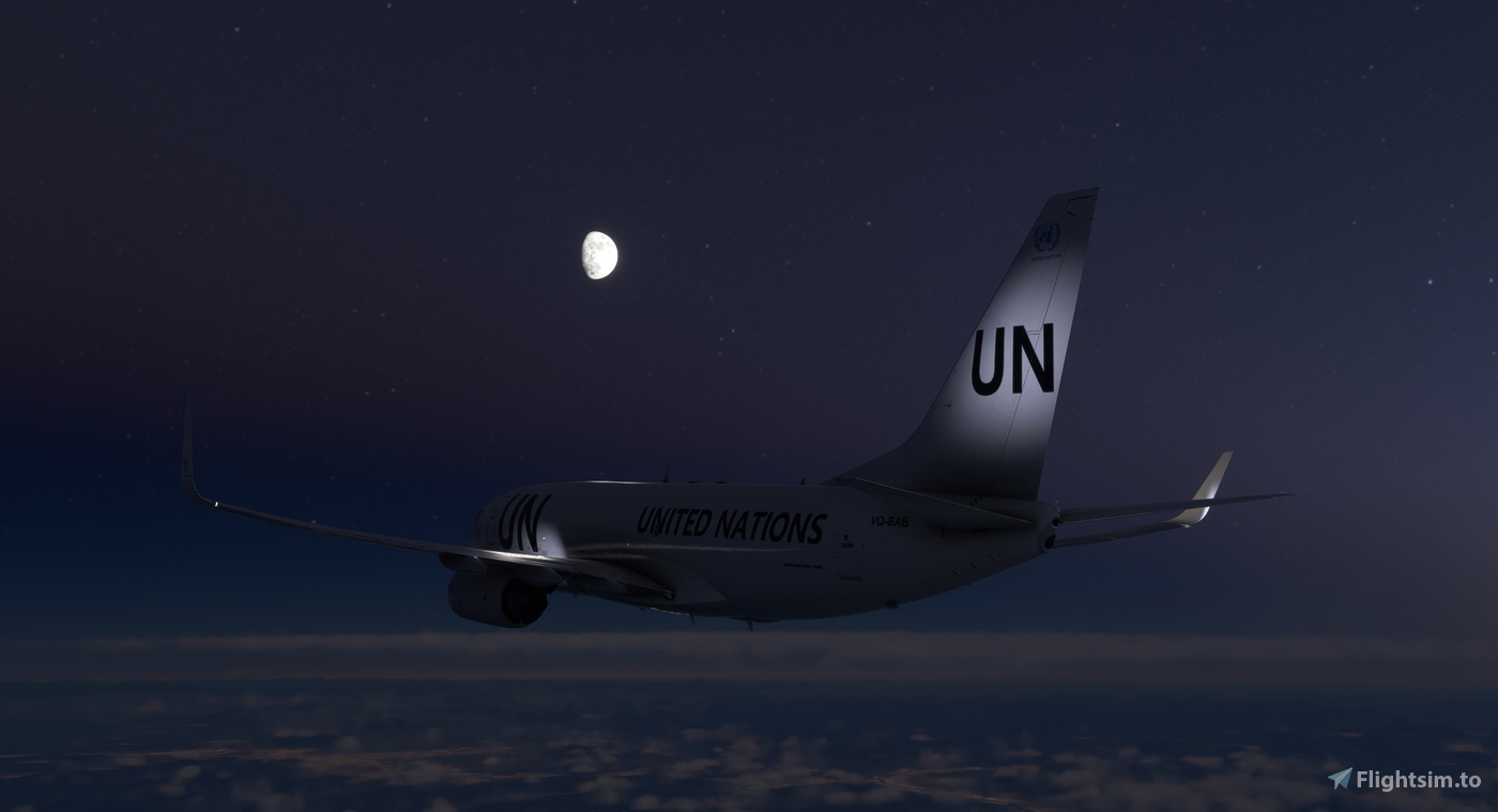 PMDG B737-700 BDSF United Nations livery (cargo) for Microsoft Flight ...