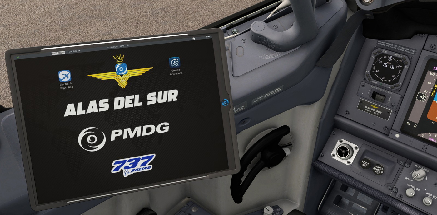 PMDG B737-800 Alas del Sur EFB Wallpaper for Microsoft Flight Simulator ...