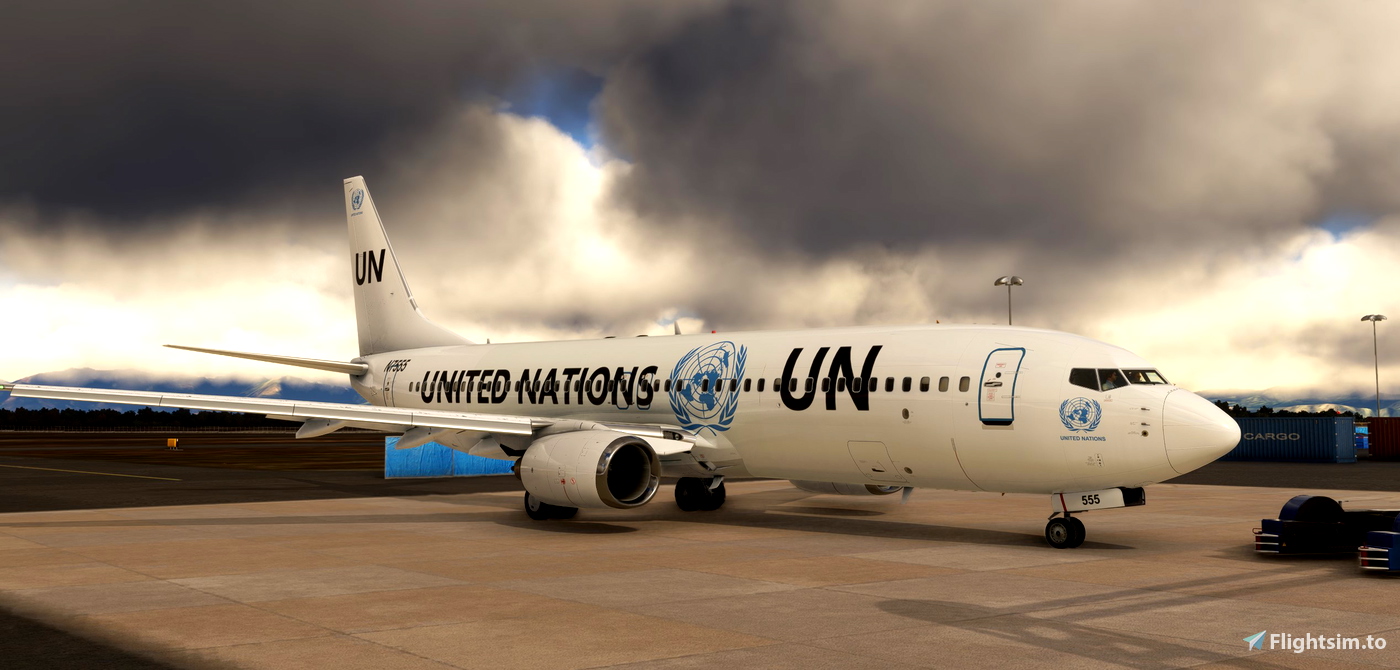 PMDG B737-800 United Nations livery のために Microsoft Flight Simulator | Feed