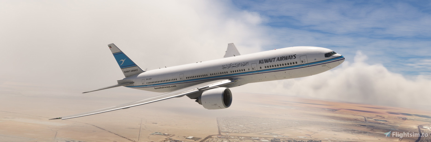 PMDG B777-200ER | Kuwait Airways 9K-AOA | Old & New Livery | Fictional para Microsoft Flight ...