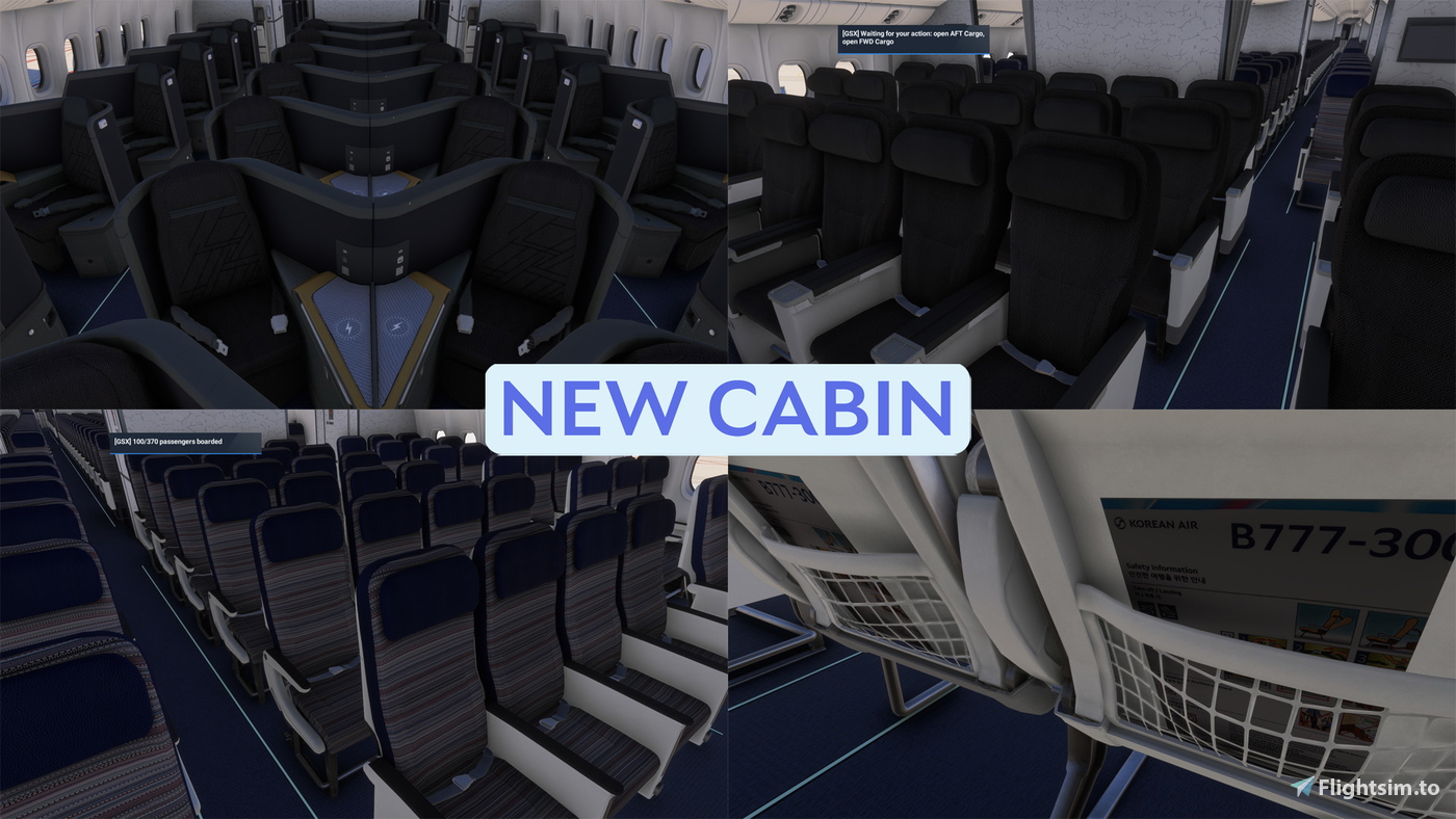 PMDG B777-300ER Korean Air Old Livery Package (Includes Special ...