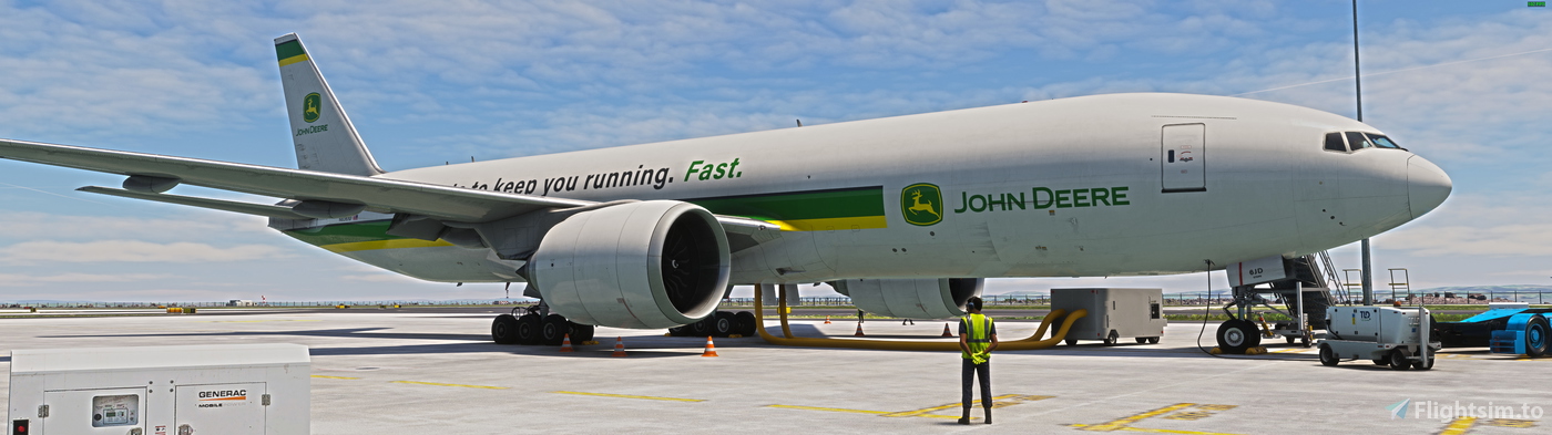 PMDG B77F John Deere Logistics | 8K | Fictional for Microsoft Flight ...