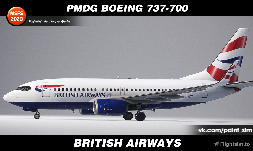 PMDG Boeing 737-700 - British Airways 对于 Microsoft Flight Simulator | MSFS