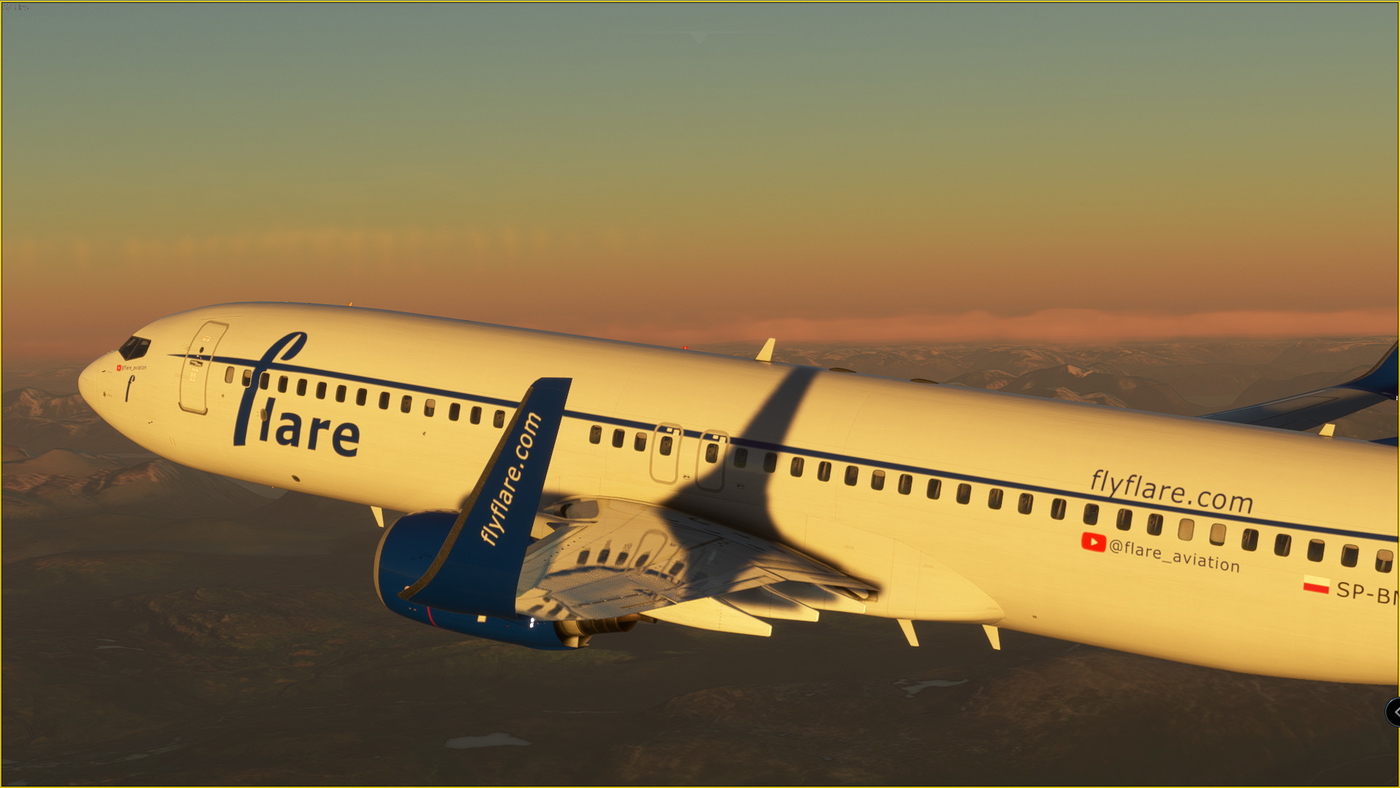 PMDG boeing 737 livery Flare airlines (FLR/FE) (SP-BNG) 对于 Microsoft ...
