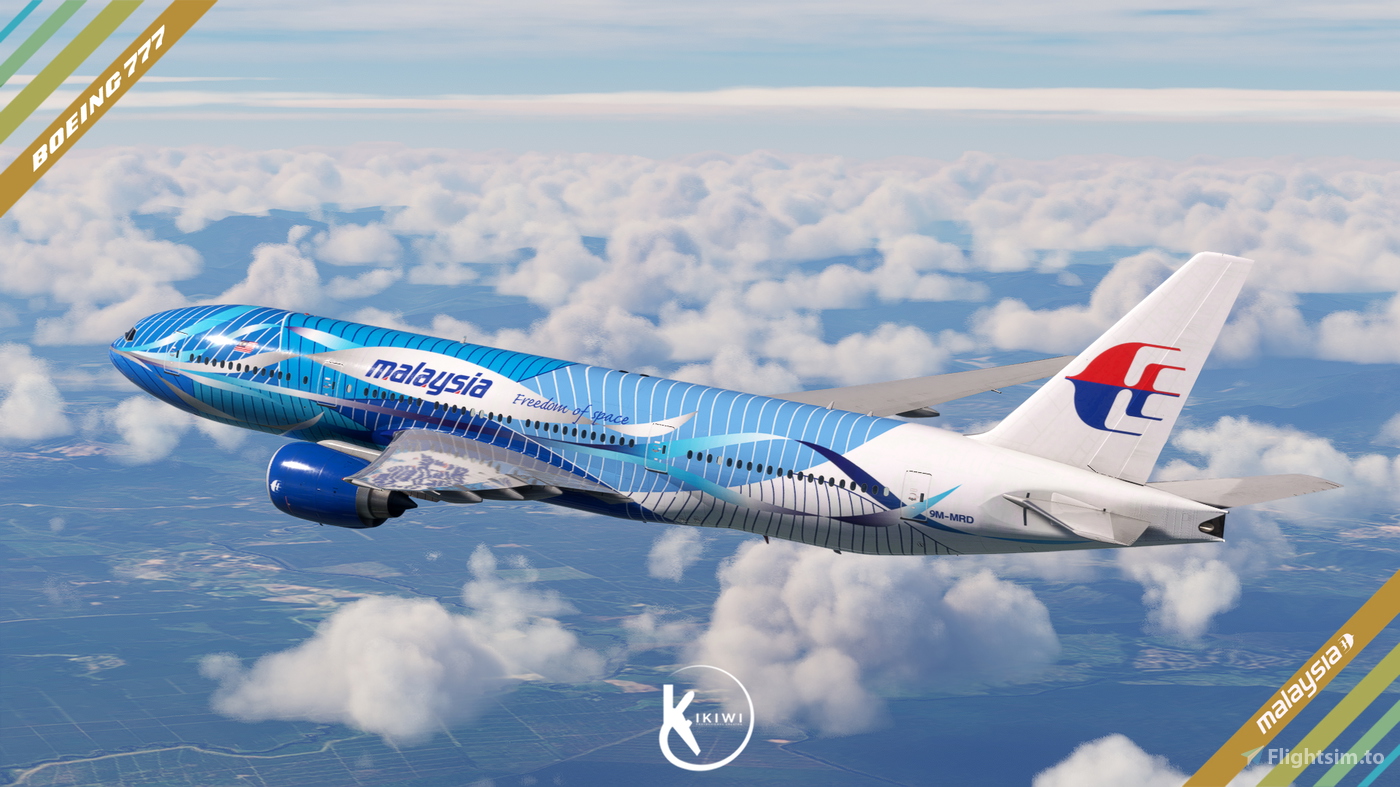 PMDG Boeing 777-200ER Malaysia Airlines Heliconia Livery 9M-MRD 8K for ...