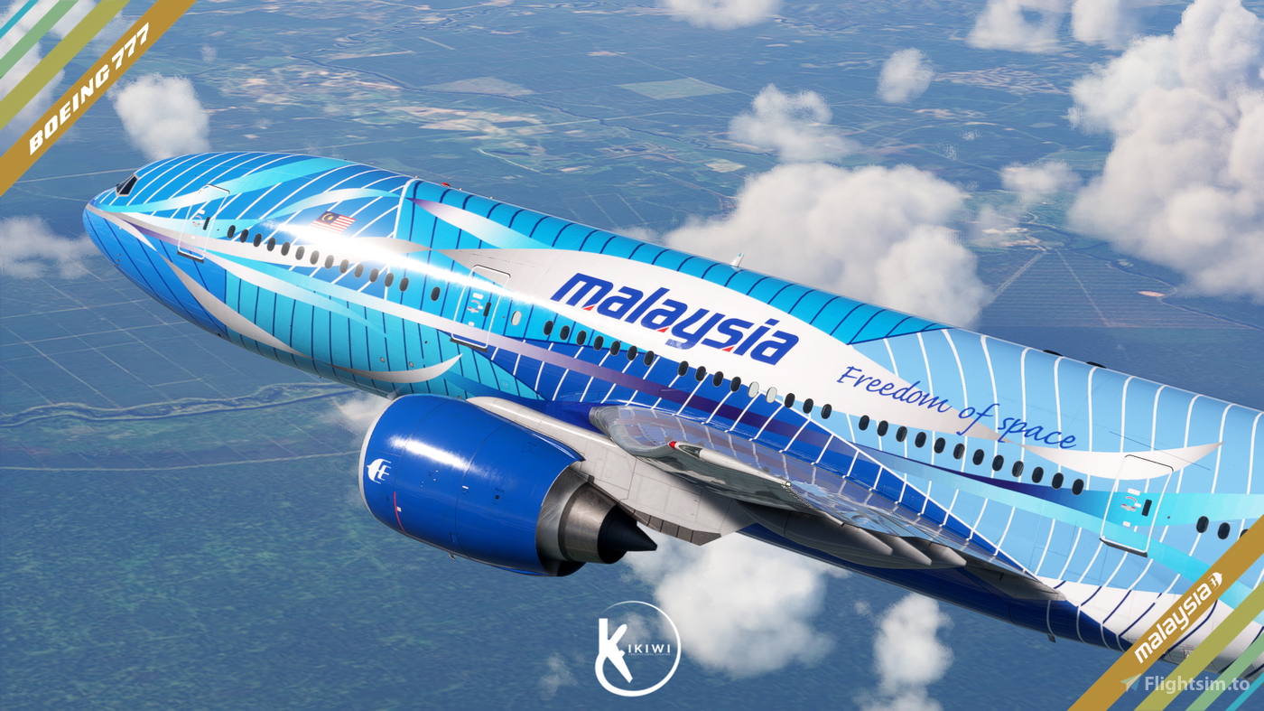 PMDG Boeing 777-200ER Malaysia Airlines Heliconia Livery 9M-MRD 8K 对于 ...