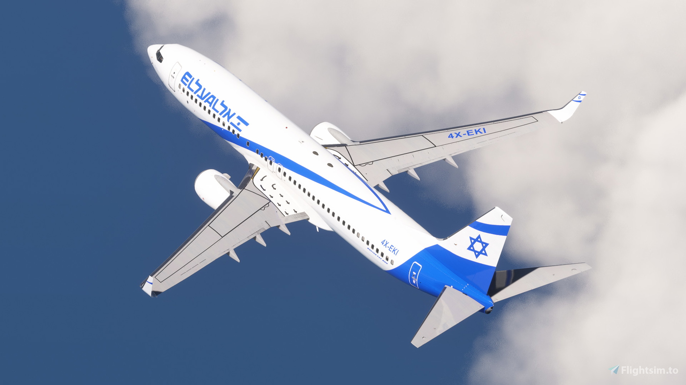 PMDG Boeing B737-800 EL AL New | 4K pour Microsoft Flight Simulator | MSFS