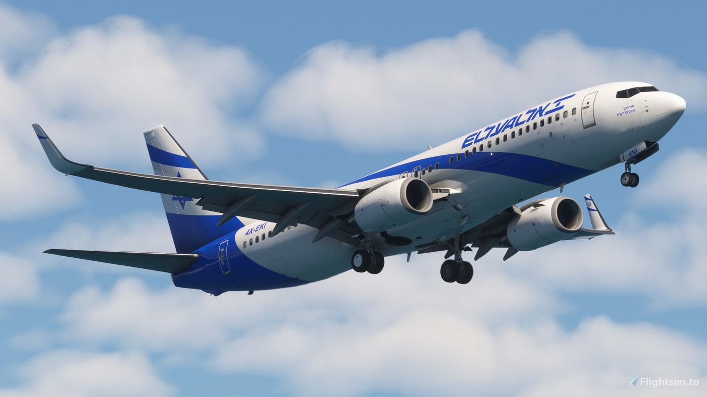 PMDG Boeing B737-800 EL AL New | 4K for Microsoft Flight Simulator | MSFS