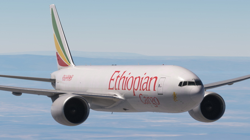 PMDG Boeing B777F Ethiopian Cargo | 4K for Microsoft Flight Simulator ...