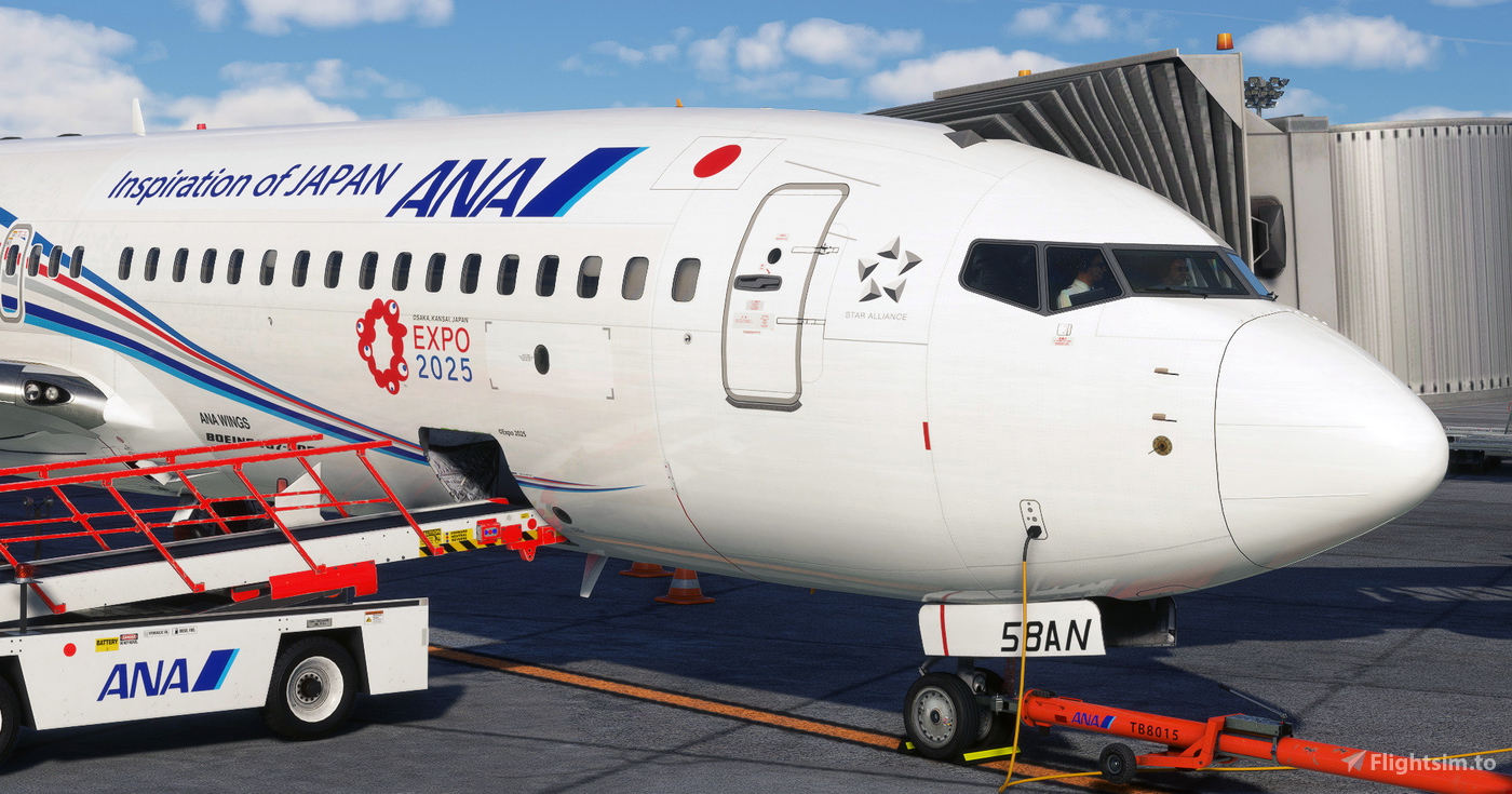[PMDG NG3] All Nippon Airways (ANA) 737-881 - JA58AN EXPO2025 ANA JET til Microsoft Flight ...
