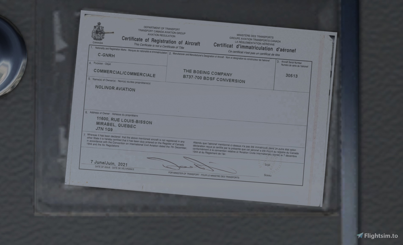 PMDG Nolinor B737-700 BDSF (Fictional Livery) for Microsoft Flight ...