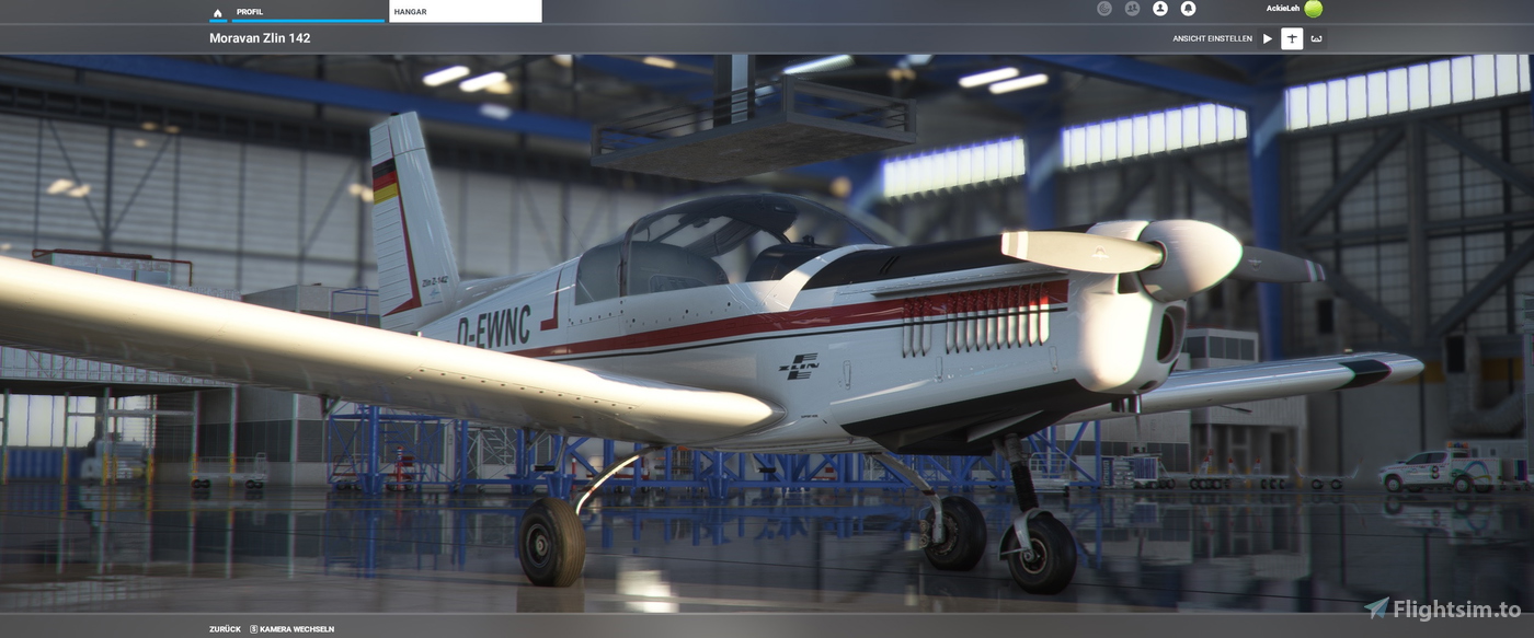 PWDT Zlin Z-142 D-EWNC (fict.) 1.00 pour Microsoft Flight Simulator | MSFS