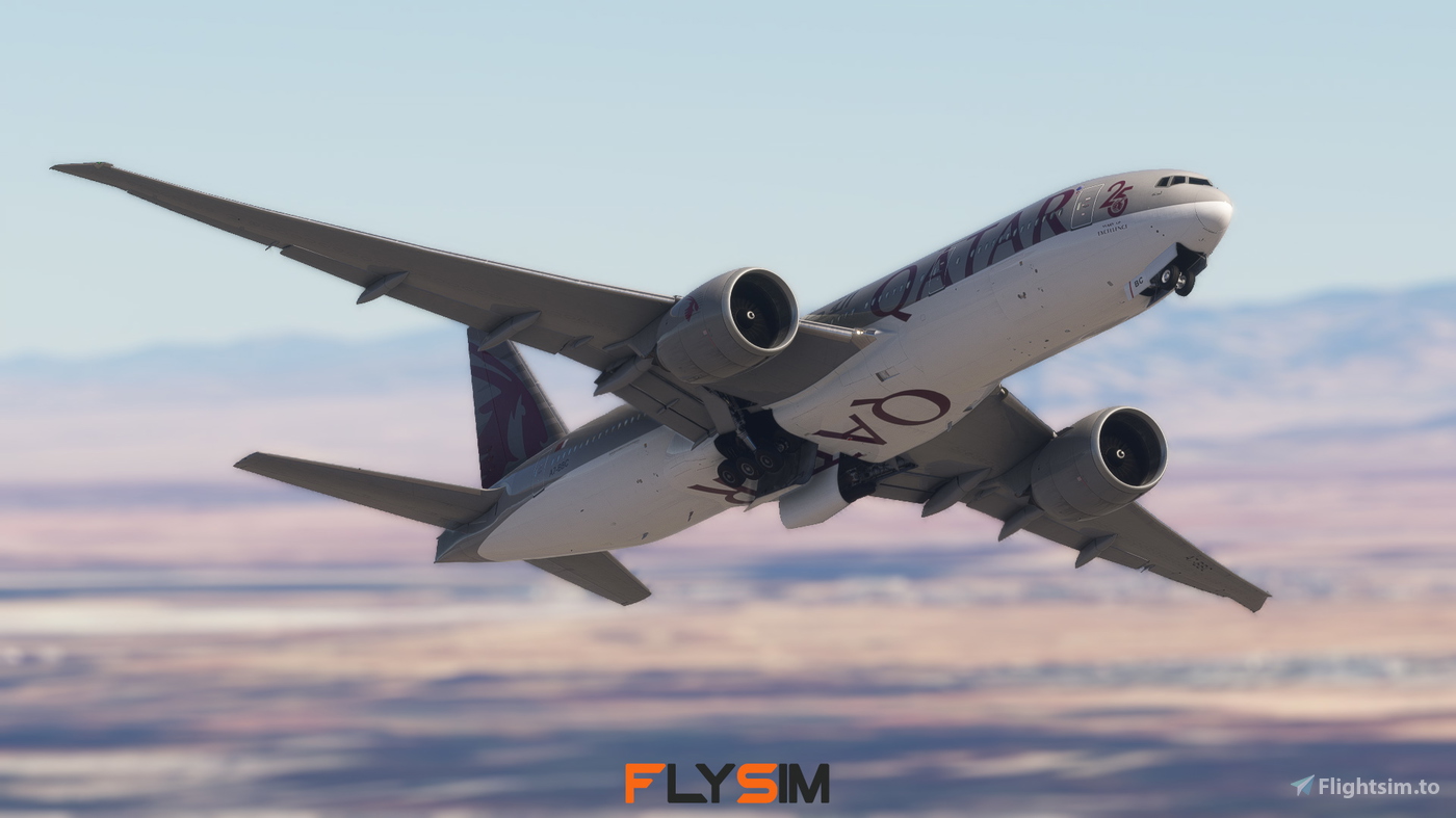 Qatar Airways | 25 Years of Excellence | A7-BBC | PMDG Boeing 777-200LR per Microsoft Flight ...