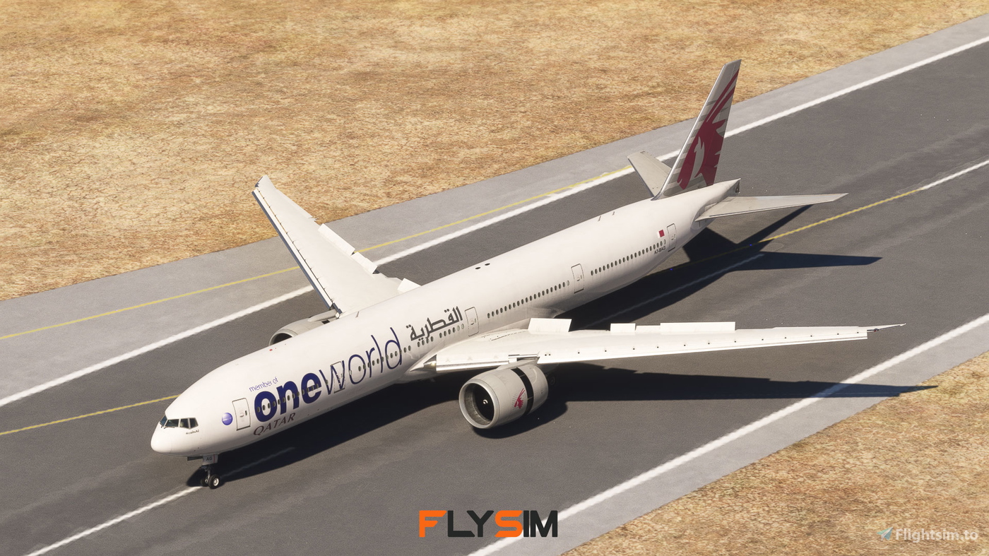 Qatar Airways | Oneworld | A7-BAG | PMDG Boeing 777-300ER のために Microsoft Flight Simulator | MSFS